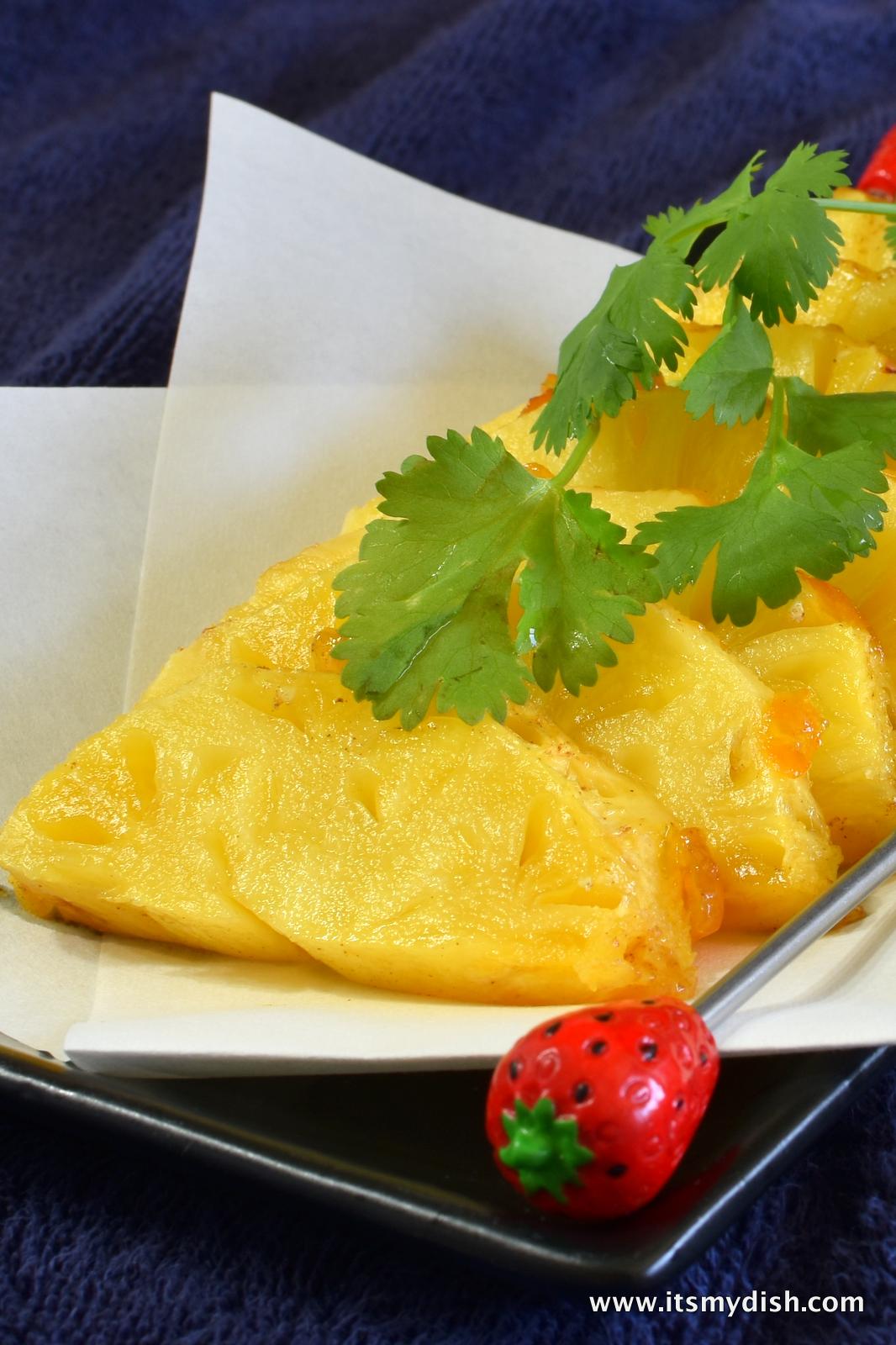 Delicious Roasted Pineapples - It's My Dish