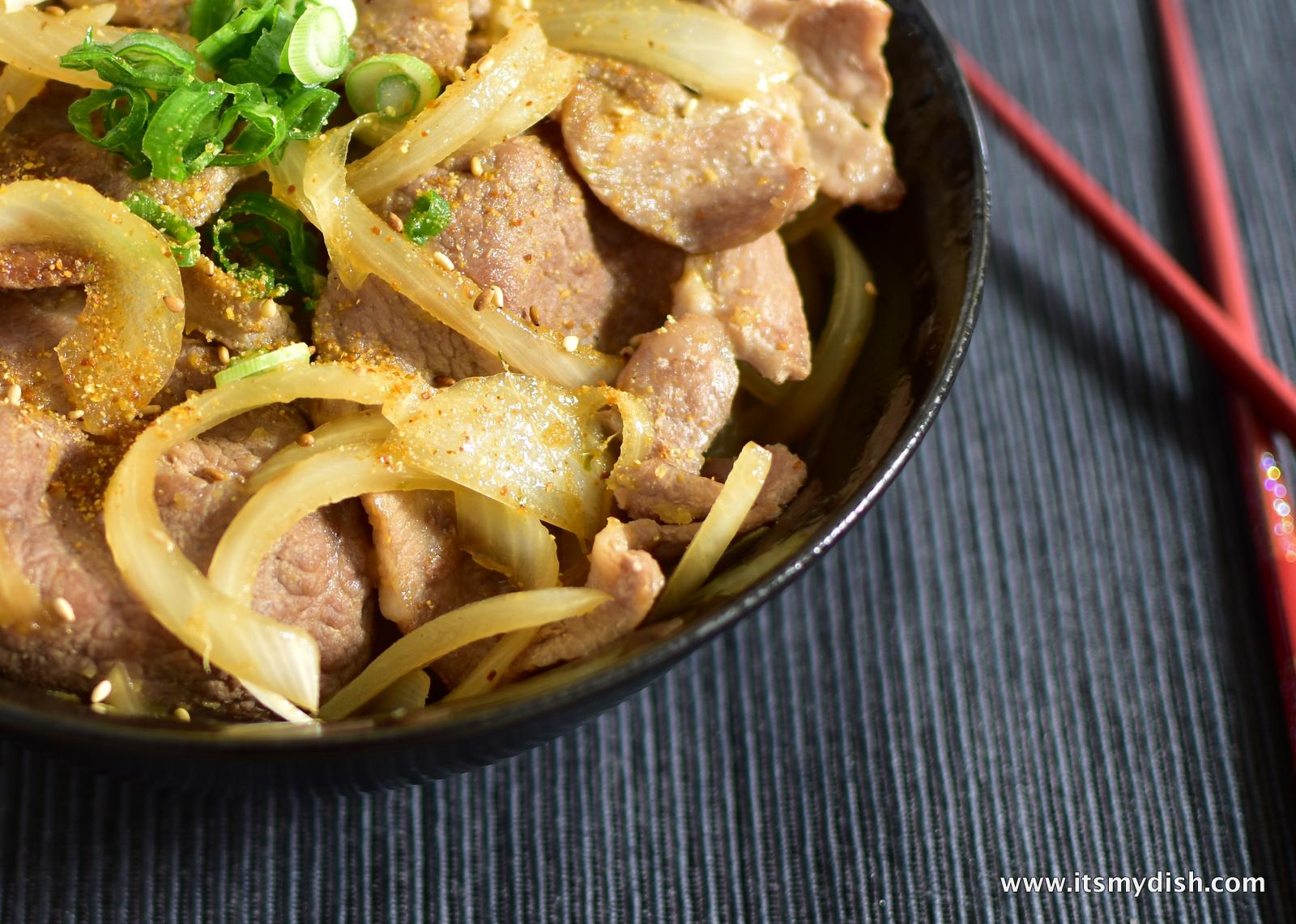 Ginger Pork - Pork Shogayaki (豚の生姜焼き) - It's My Dish